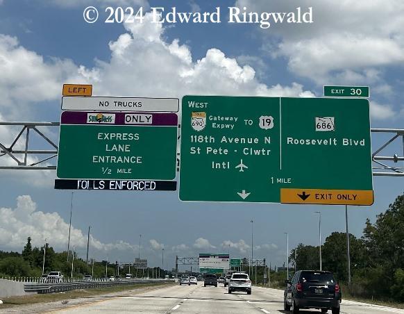 Exit 30 - FL 686/Roosevelt Blvd. and Gateway Expressway